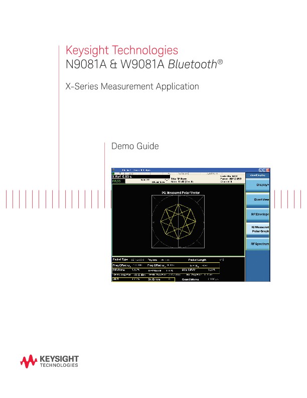 N9081A & W9081A Bluetooth X-Series Measurement Application PDF Asset Page | Keysight